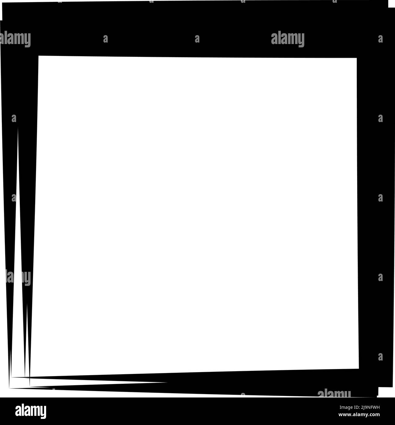 Random square contour frame, border element. Stock vector illustration ...