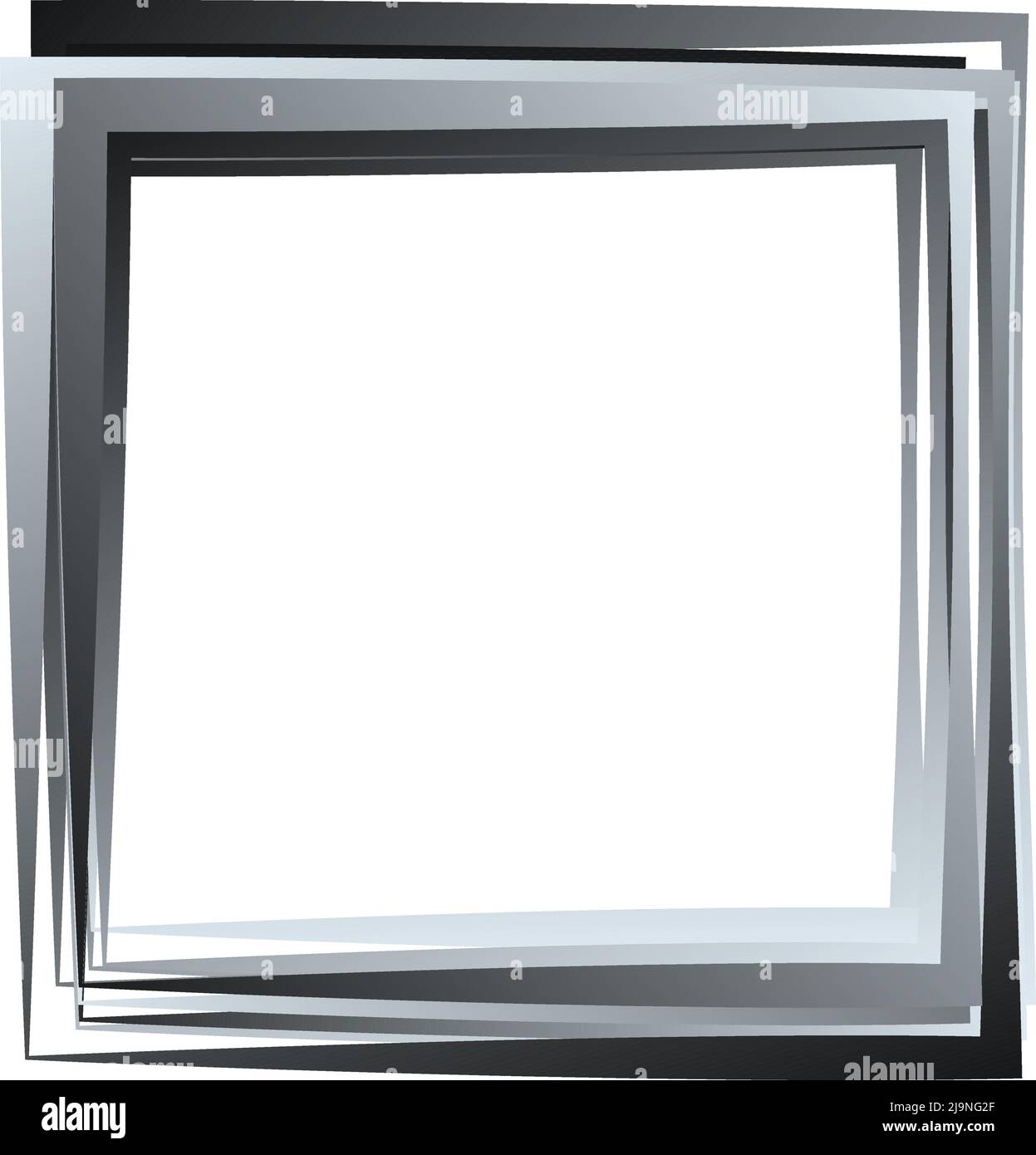 Random square contour frame, border element. Stock vector illustration ...