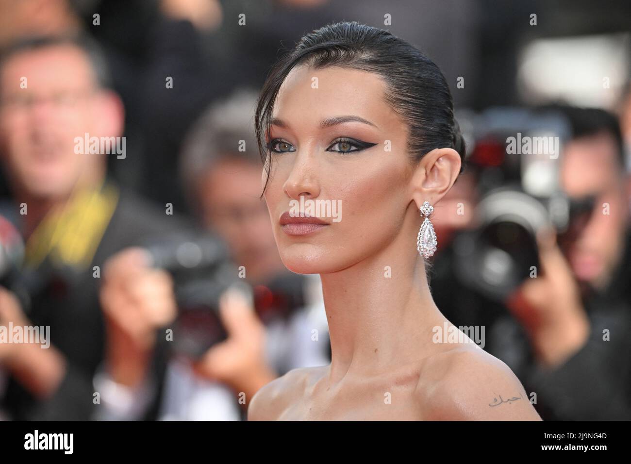 Bella Hadid attending the premiere of the movie The Innoncent during ...