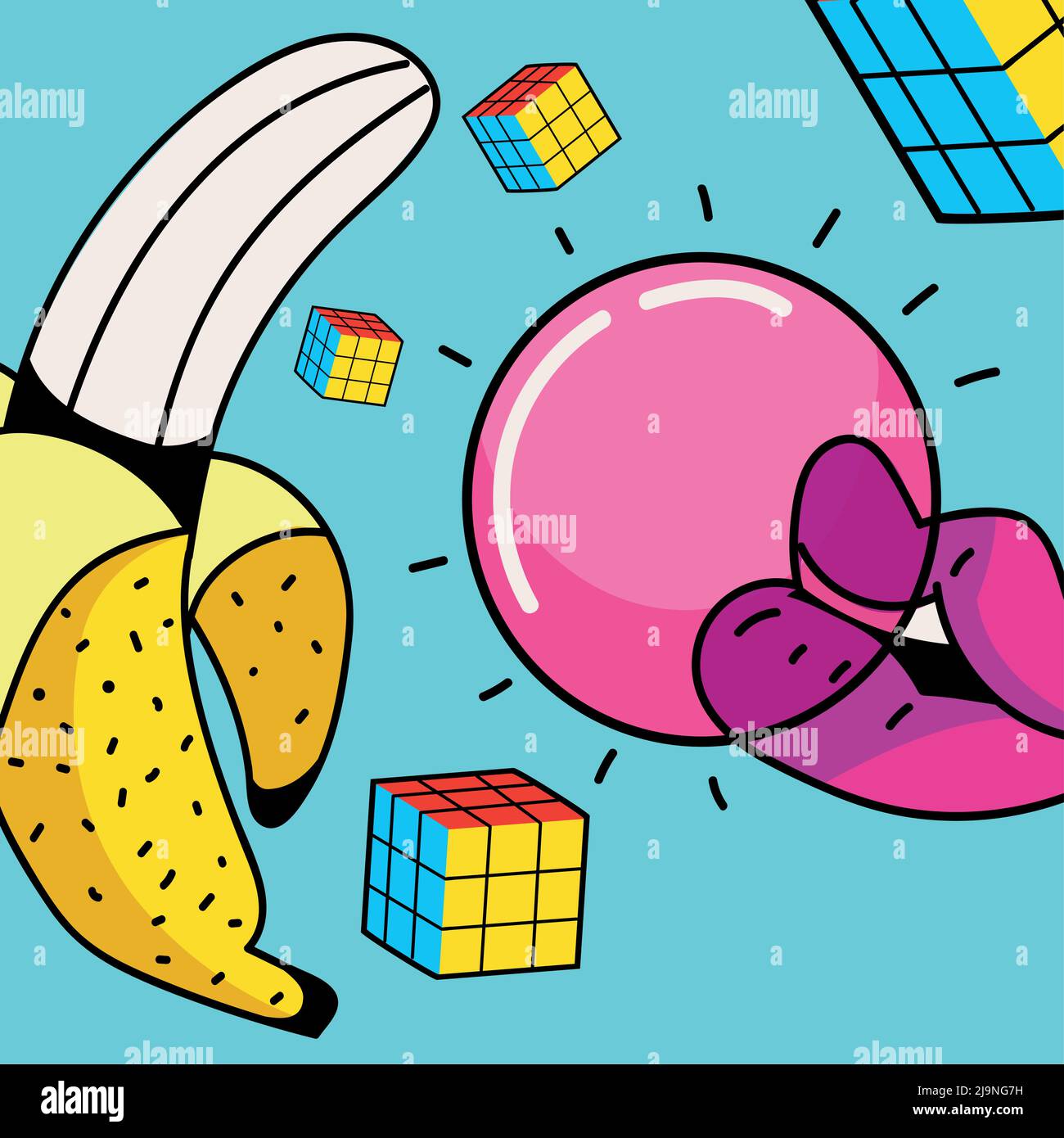 90s retro layout Stock Vector Image & Art - Alamy