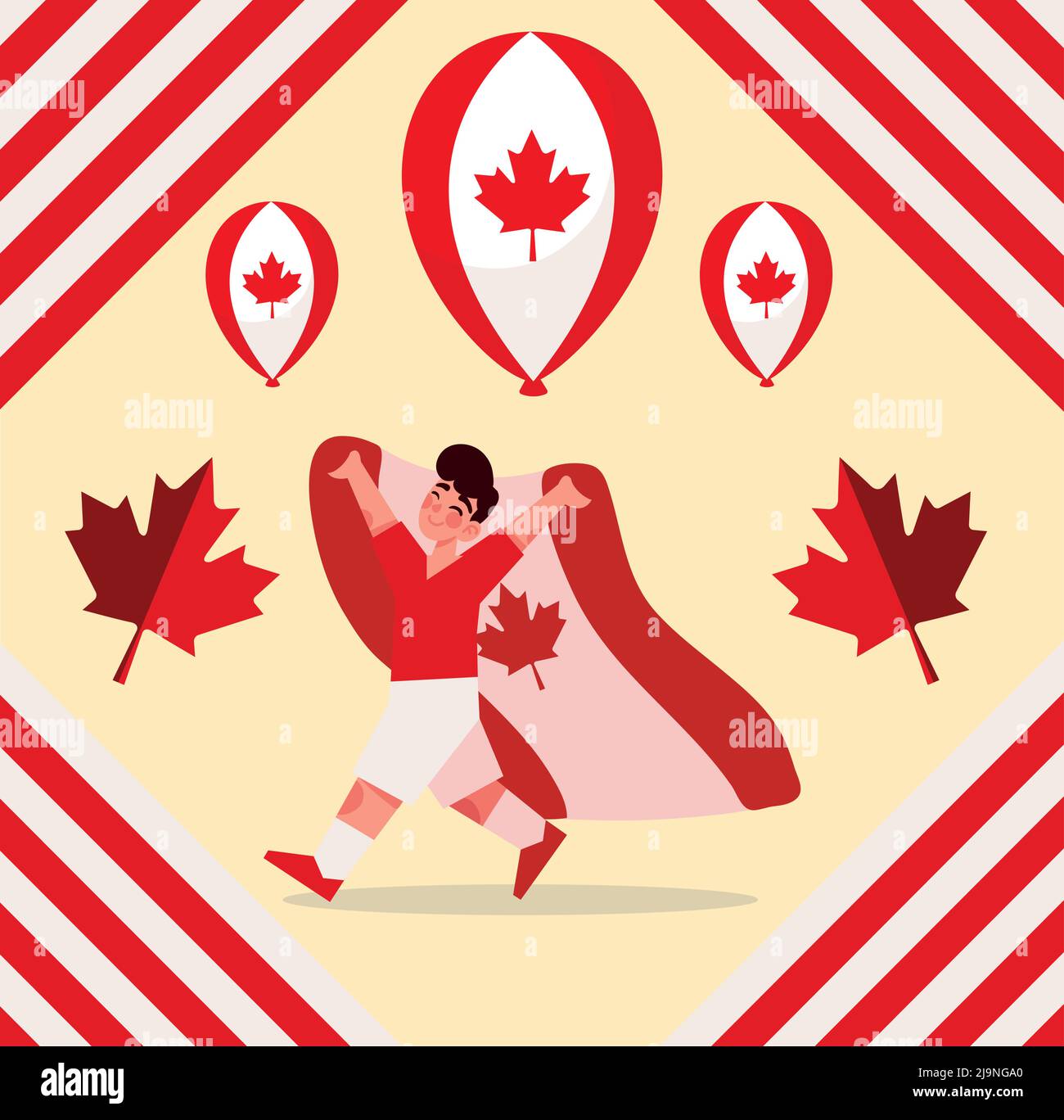 Happy young guy flag Stock Vector Images - Alamy