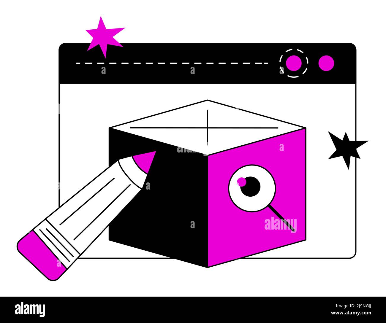 Search for browser tools - colorful flat design style illustration ...