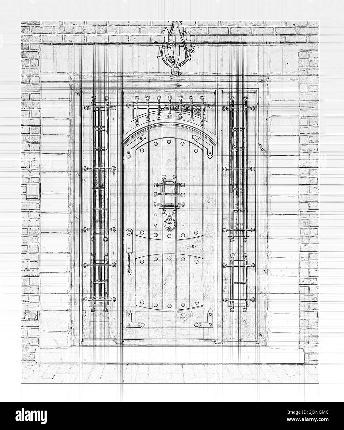Facade design sketch Black and White Stock Photos & Images - Alamy