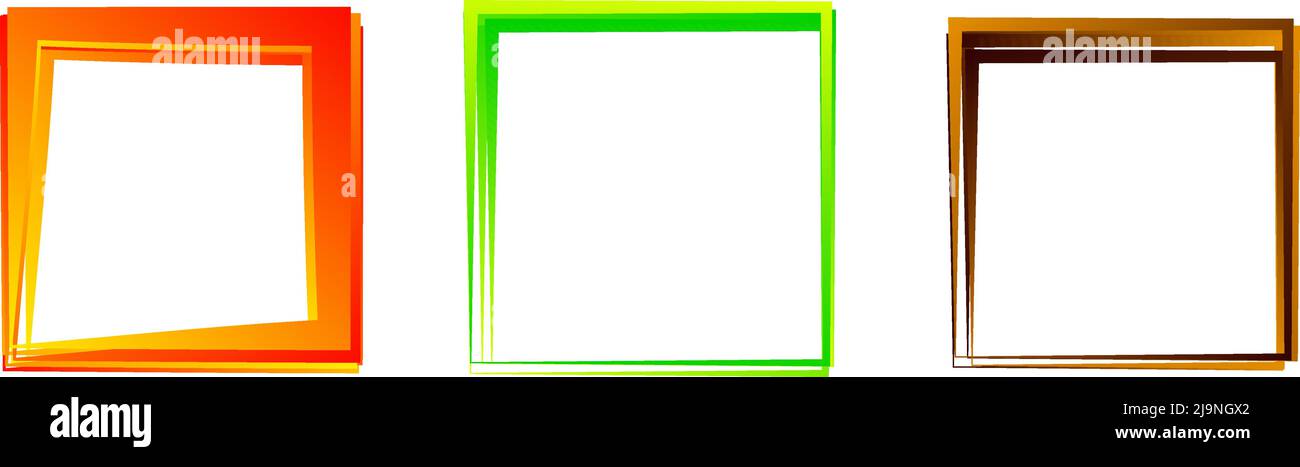 Random square contour frame, border element. Stock vector illustration ...
