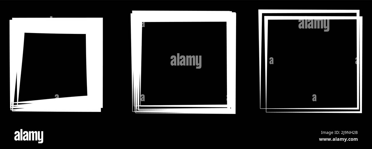 Random square contour frame, border element. Stock vector illustration ...