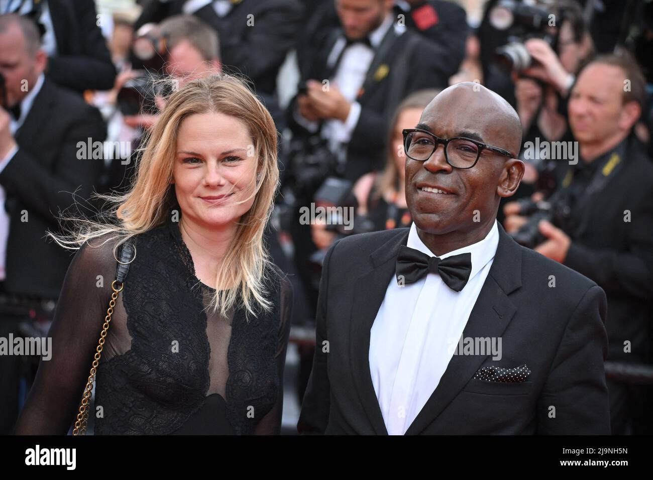 Aurelie Nollet, Lucien Jean Baptiste attending the premiere of the ...