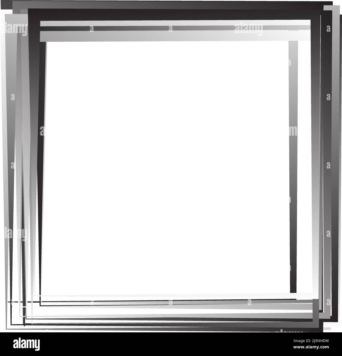 Random square contour frame, border element. Stock vector illustration ...