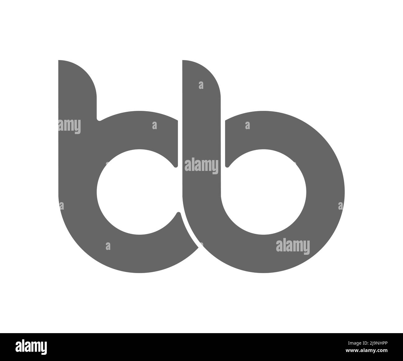 Circular combination of lowercase letters B and B. Design for a ...