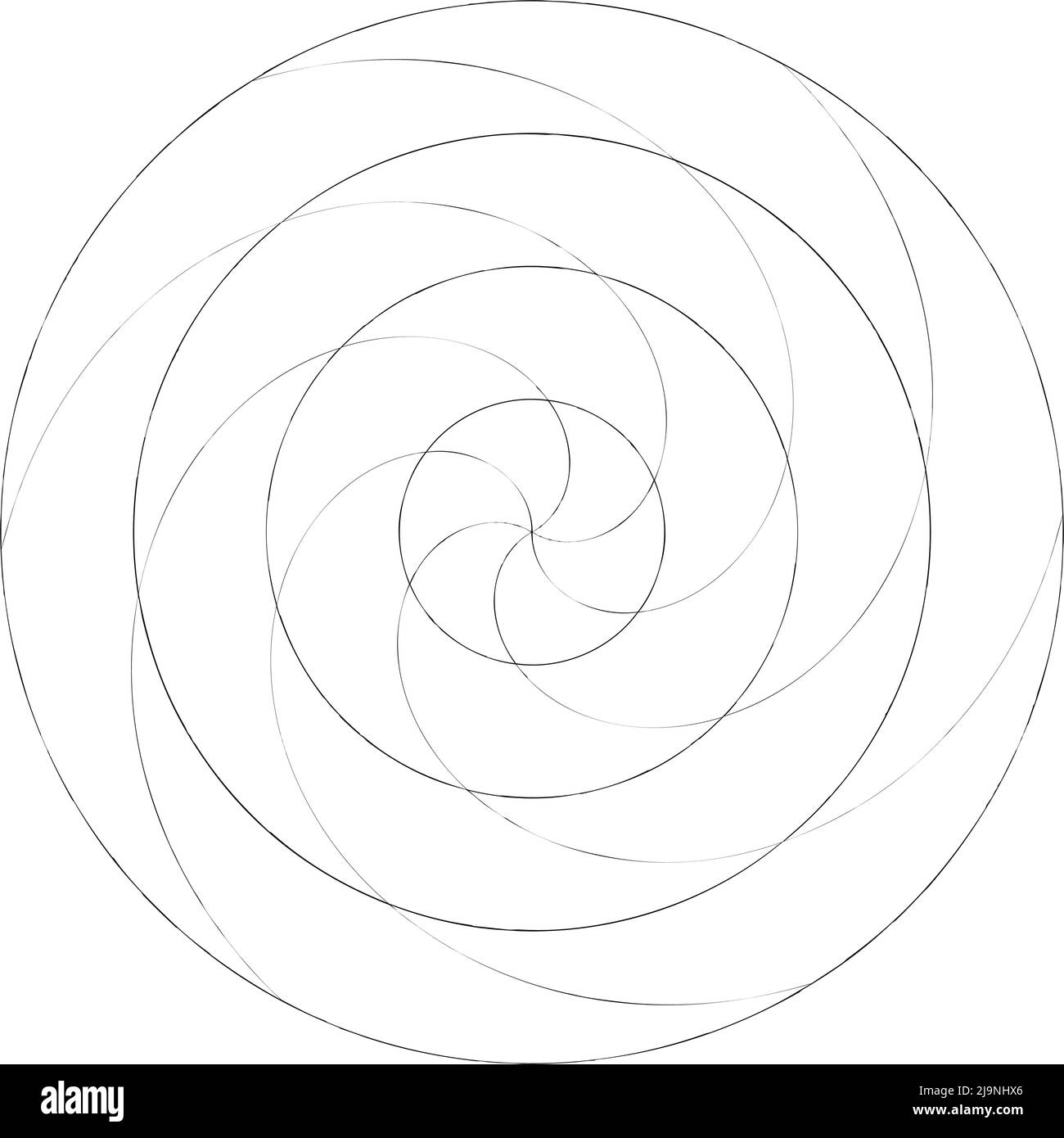 Abstract spiral, swirl and twirl element. Volute, helix vector. Stock ...