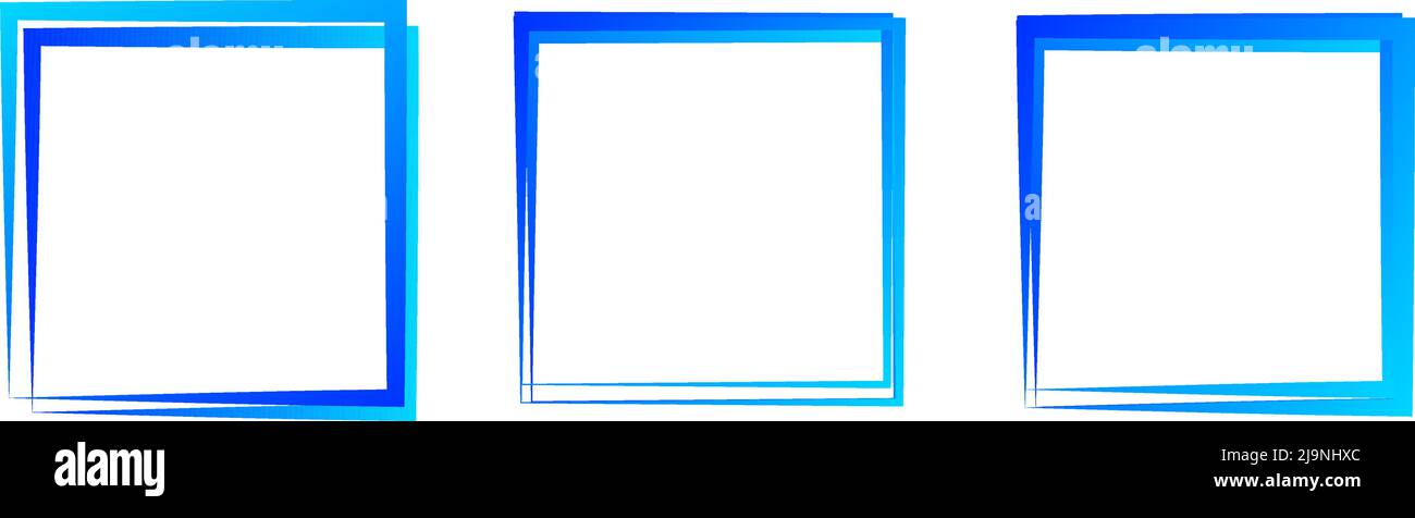 Random square contour frame, border element. Stock vector illustration ...