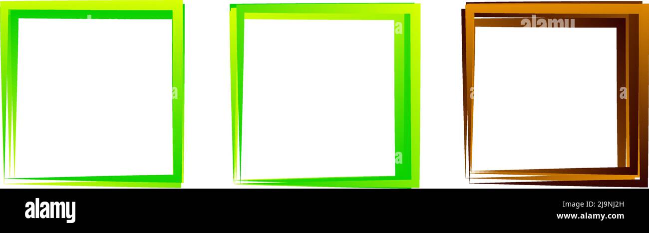 Random square contour frame, border element. Stock vector illustration ...