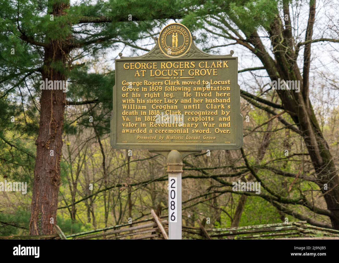 The Locust Grove House in Kentucky Stock Photo - Alamy