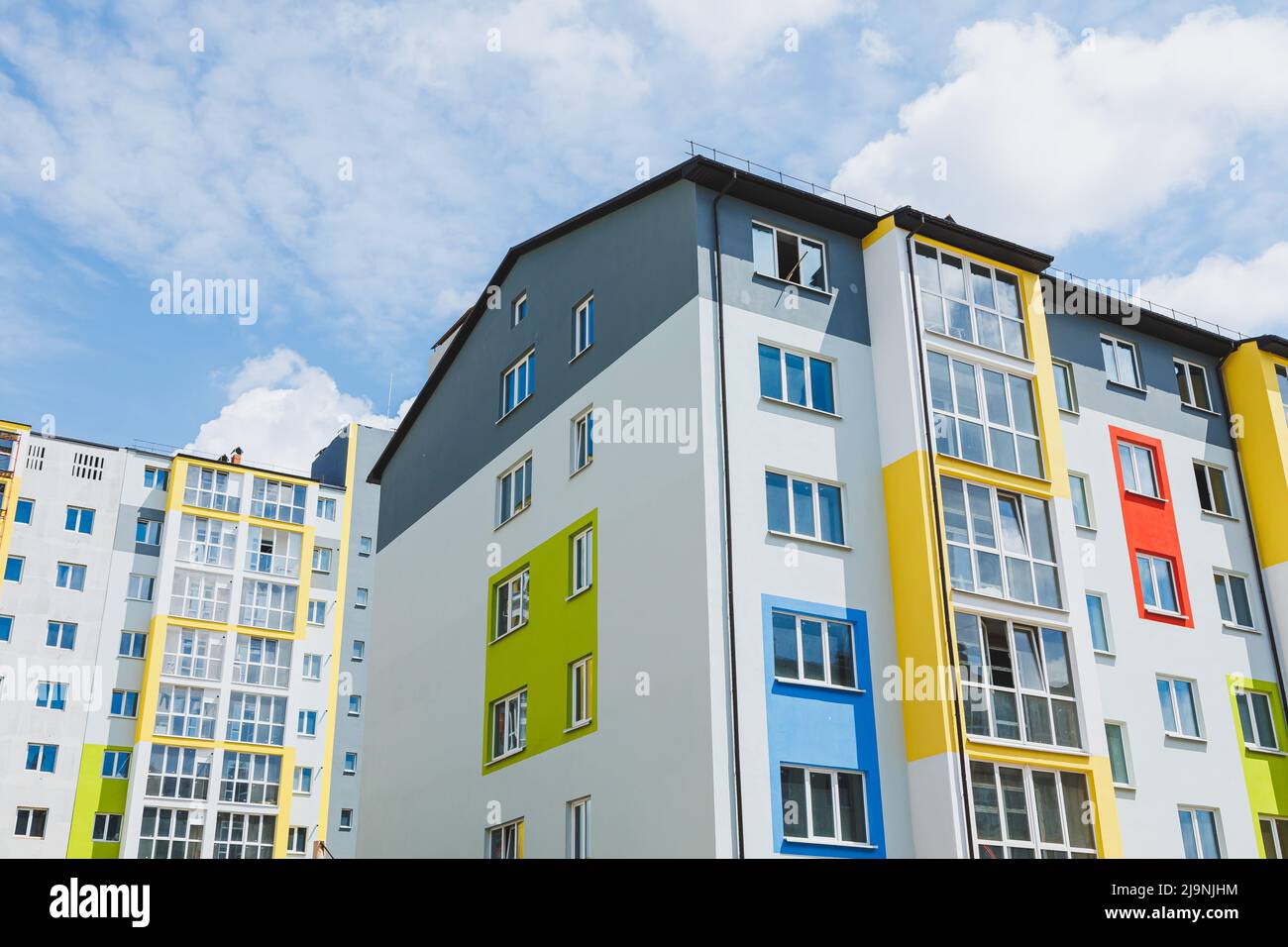 New building unfinished multi-storey residential building. Modern ...