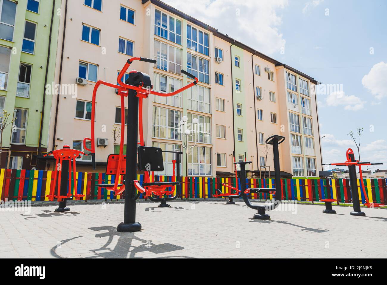 New residential high-rise buildings. Apartments with balconies in a new ...