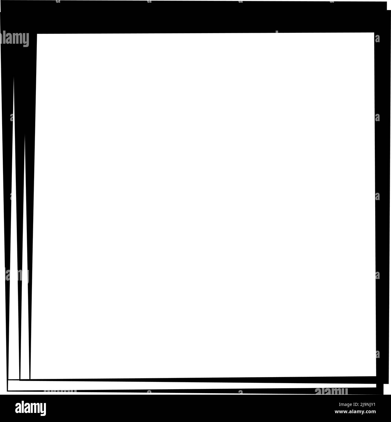 Random square contour frame, border element. Stock vector illustration ...