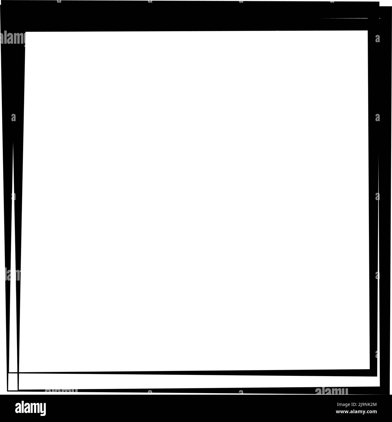 Random square contour frame, border element. Stock vector illustration ...