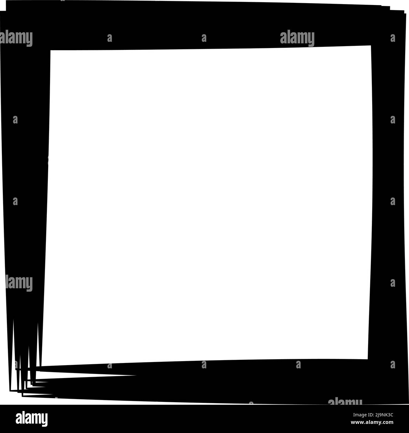 Random square contour frame, border element. Stock vector illustration ...