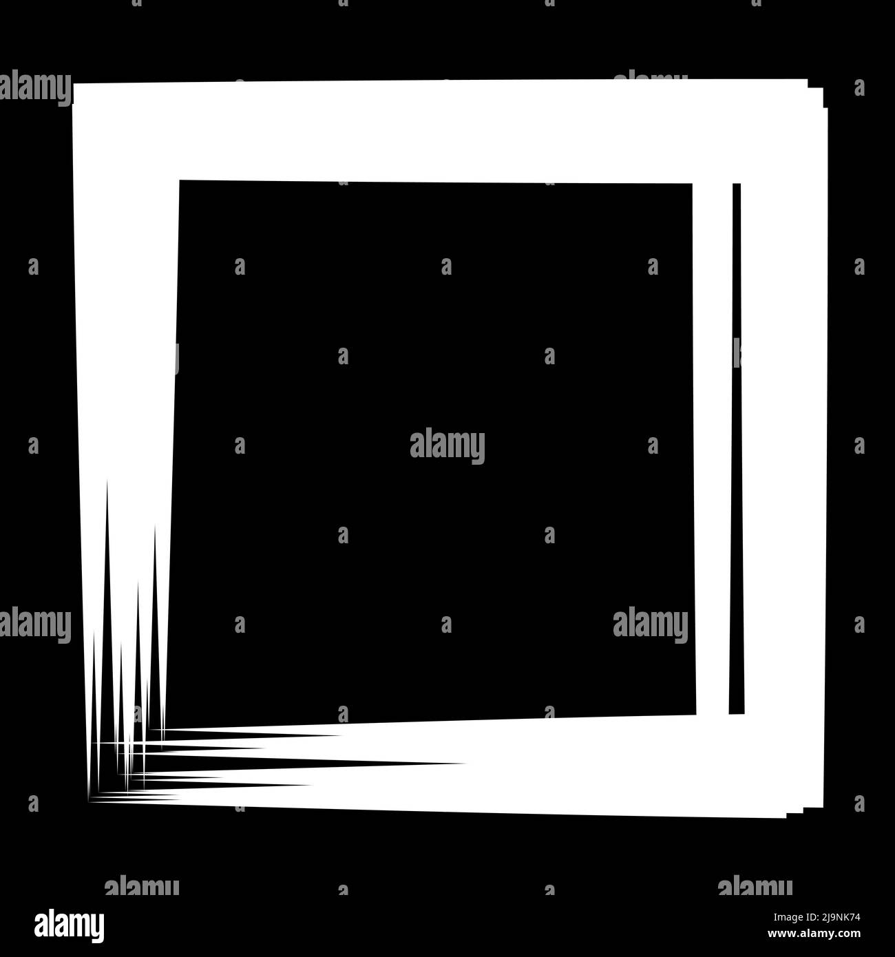 Random square contour frame, border element. Stock vector illustration ...