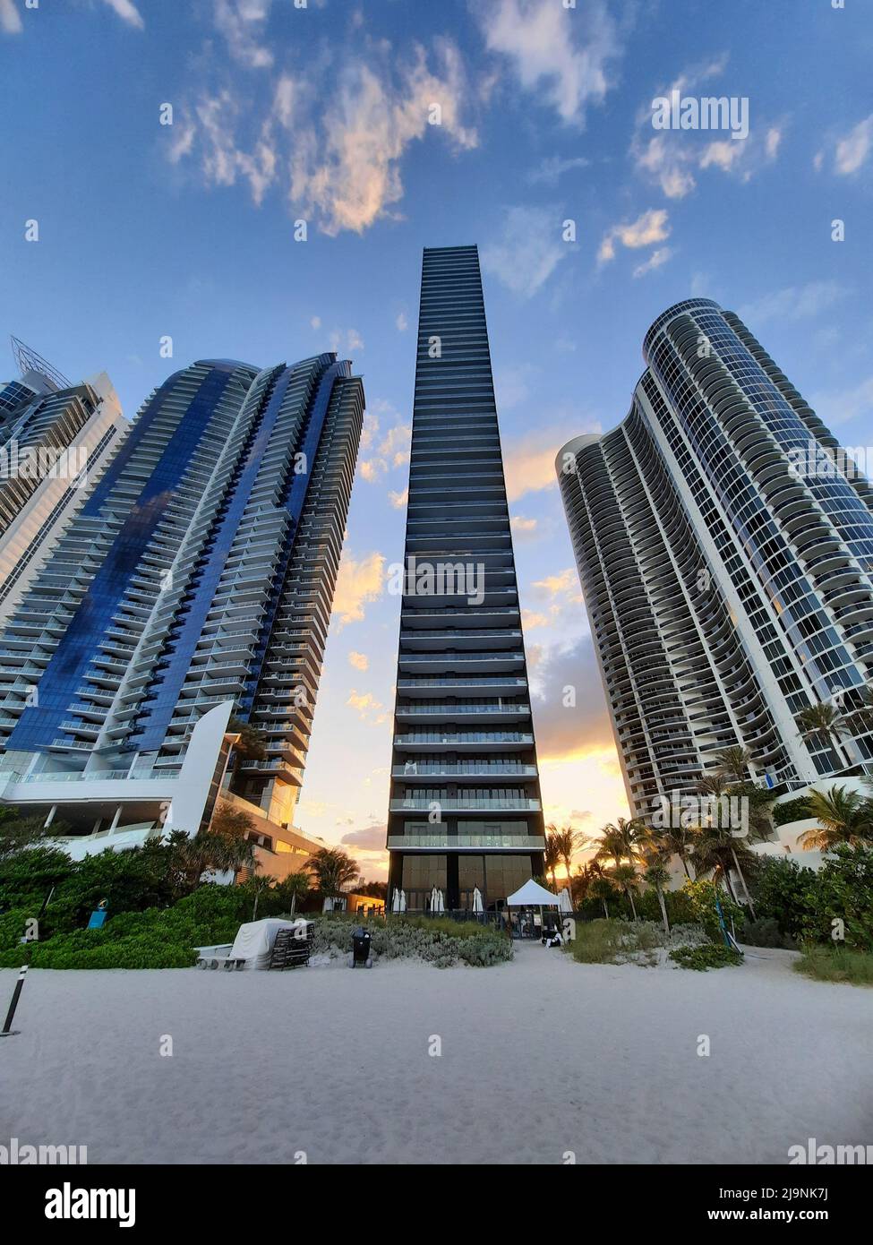 Sunny Isles beach with high-rise buildings modern urban architecture ...