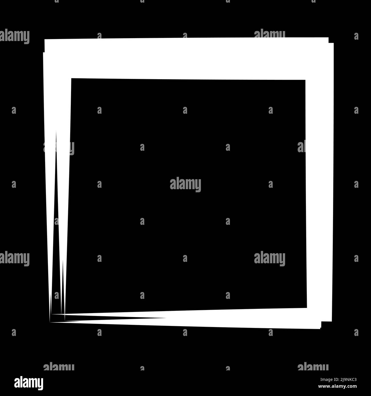 Random square contour frame, border element. Stock vector illustration ...