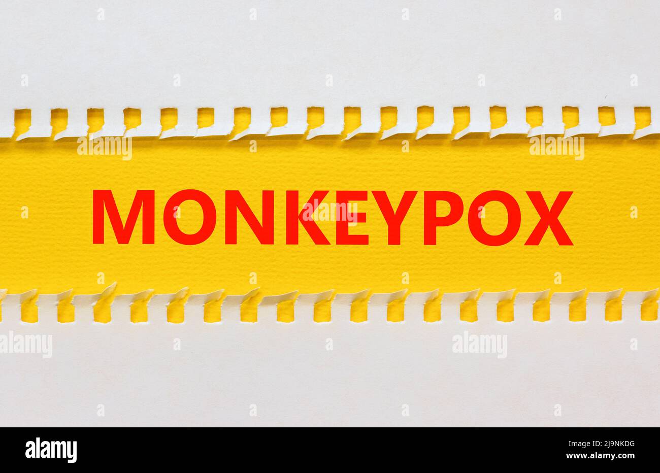 Monkeypox virus pandemic symbol. Concept words Monkeypox on yellow and ...