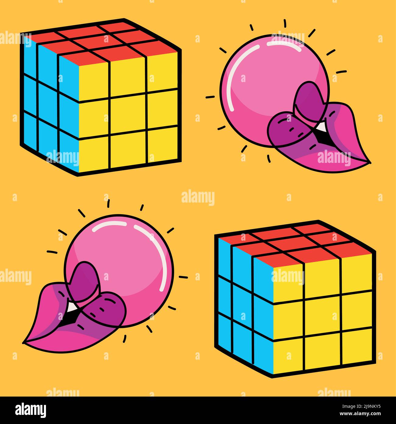 90s retro layout Stock Vector Image & Art - Alamy