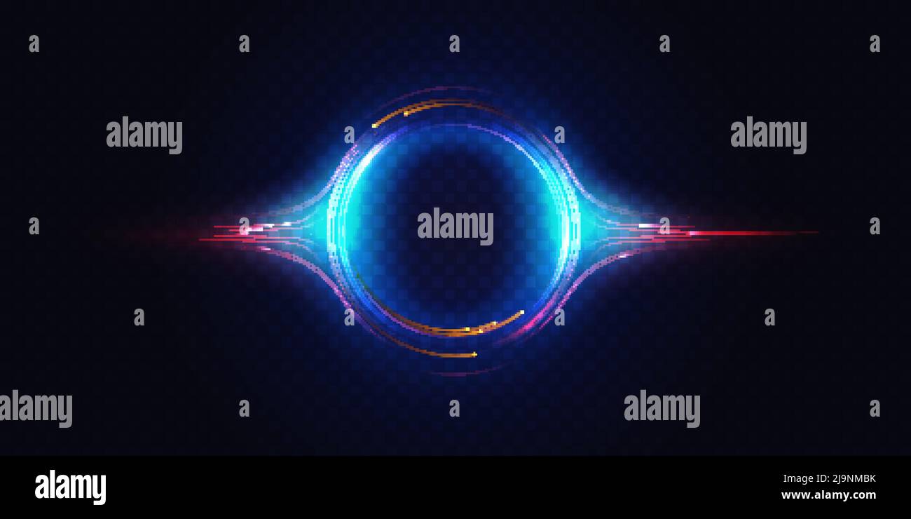 Vector Glow of circular round element, abstract radial motion lines ...