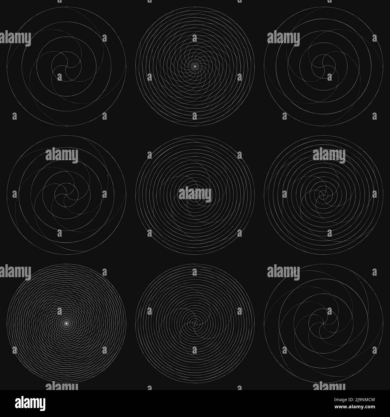 Abstract spiral, swirl and twirl element. Volute, helix vector. Stock ...