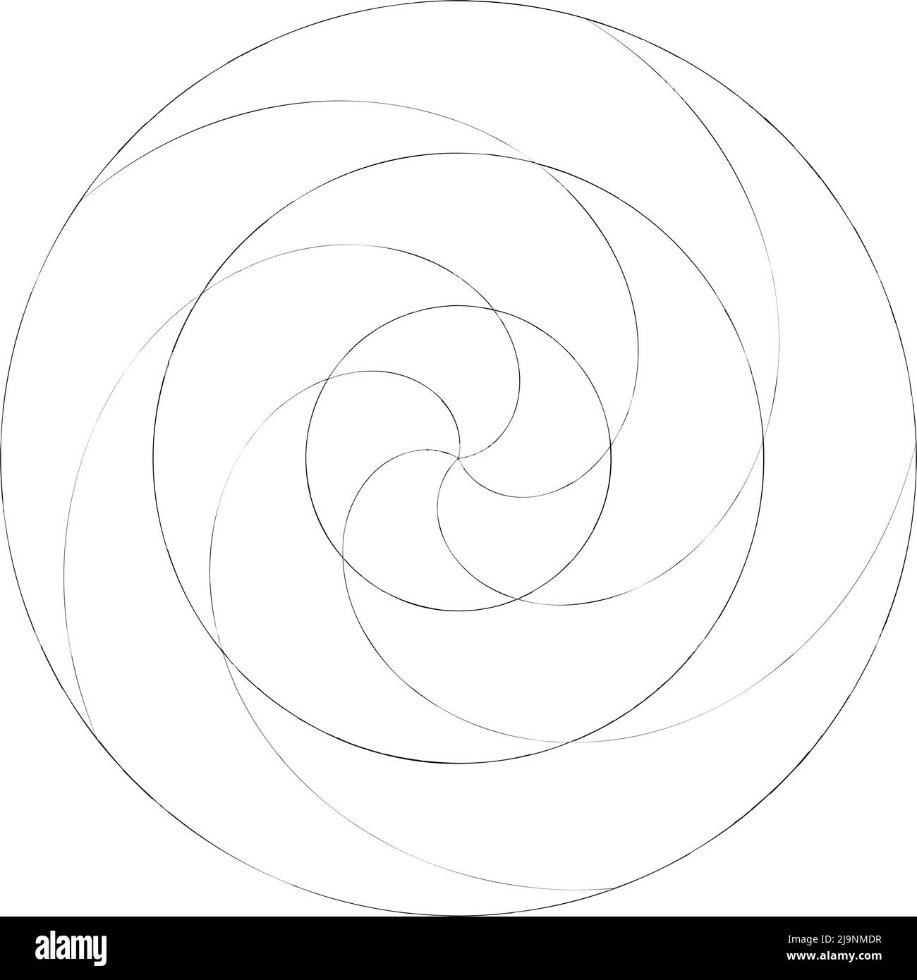 Abstract spiral, swirl and twirl element. Volute, helix vector. Stock ...