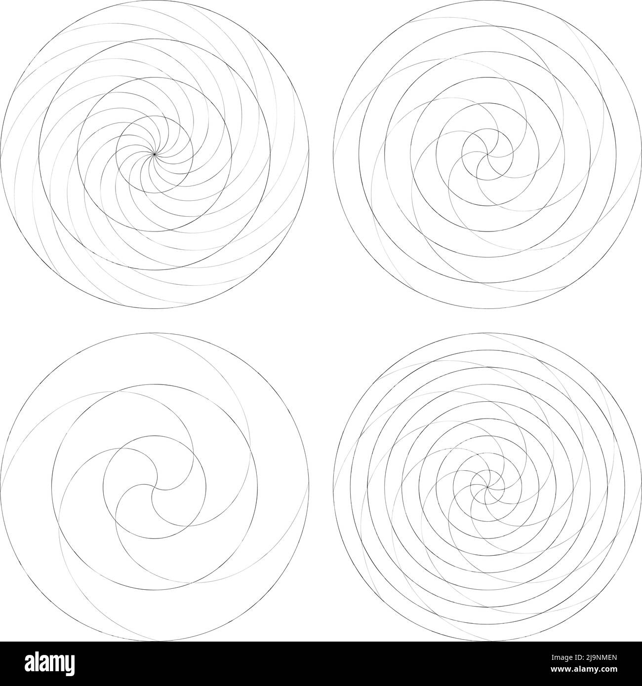 Abstract spiral, swirl and twirl element. Volute, helix vector. Stock ...
