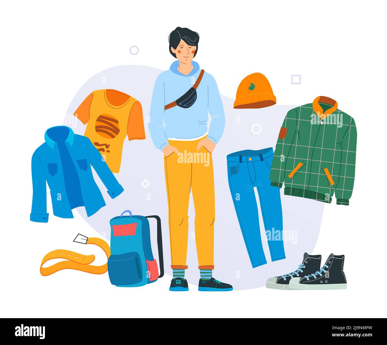 Choose modern clothes - modern colored vector poster Stock Vector Image ...