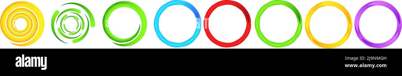 Circular spiral, swirl and twirl element. Stock vector illustration ...