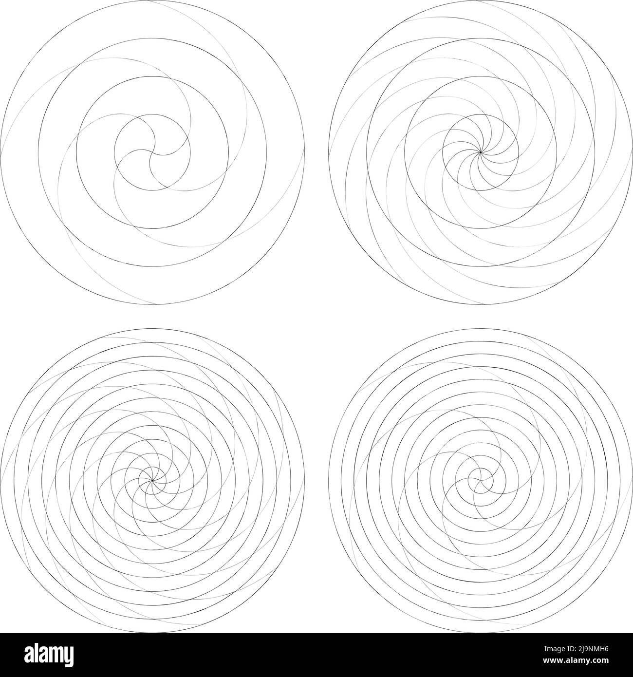 Abstract spiral, swirl and twirl element. Volute, helix vector. Stock ...