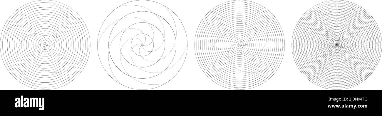 Abstract spiral, swirl and twirl element. Volute, helix vector. Stock ...