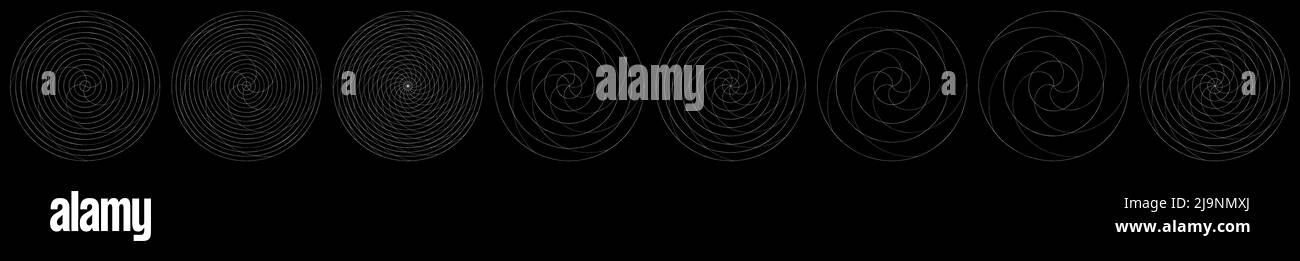 Abstract spiral, swirl and twirl element. Volute, helix vector. Stock ...