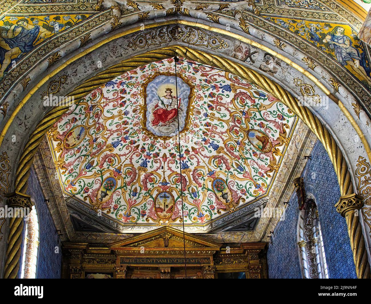 The interior of the University of Coimbra (Portugal) one of the oldest ...