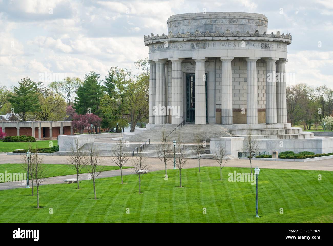 The large building at George Rogers Clark Park Stock Photo - Alamy