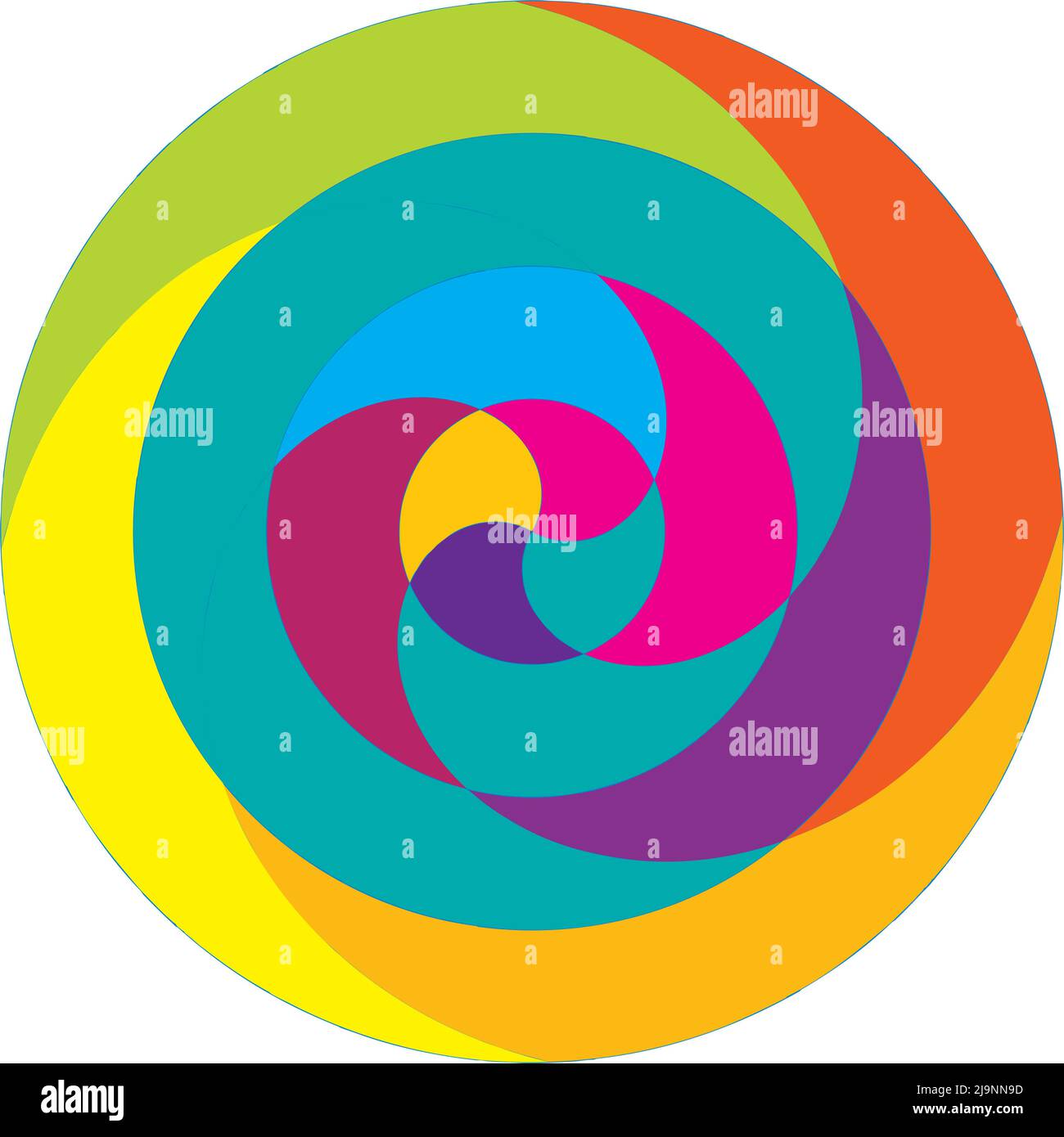 Abstract spiral, swirl and twirl element. Volute, helix vector. Stock ...