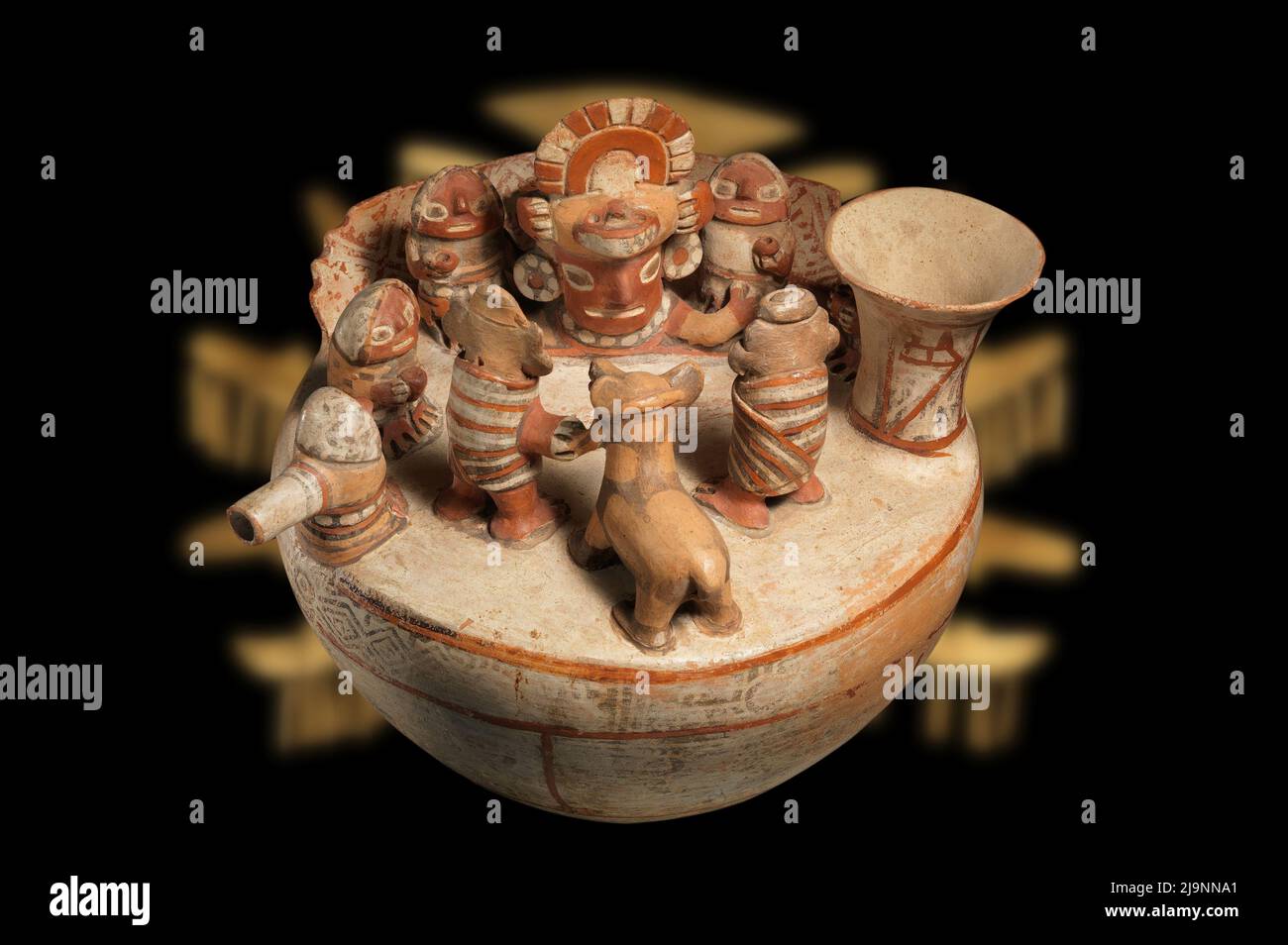 A beautiful and very special bottle that describes the scene of an Inca ...