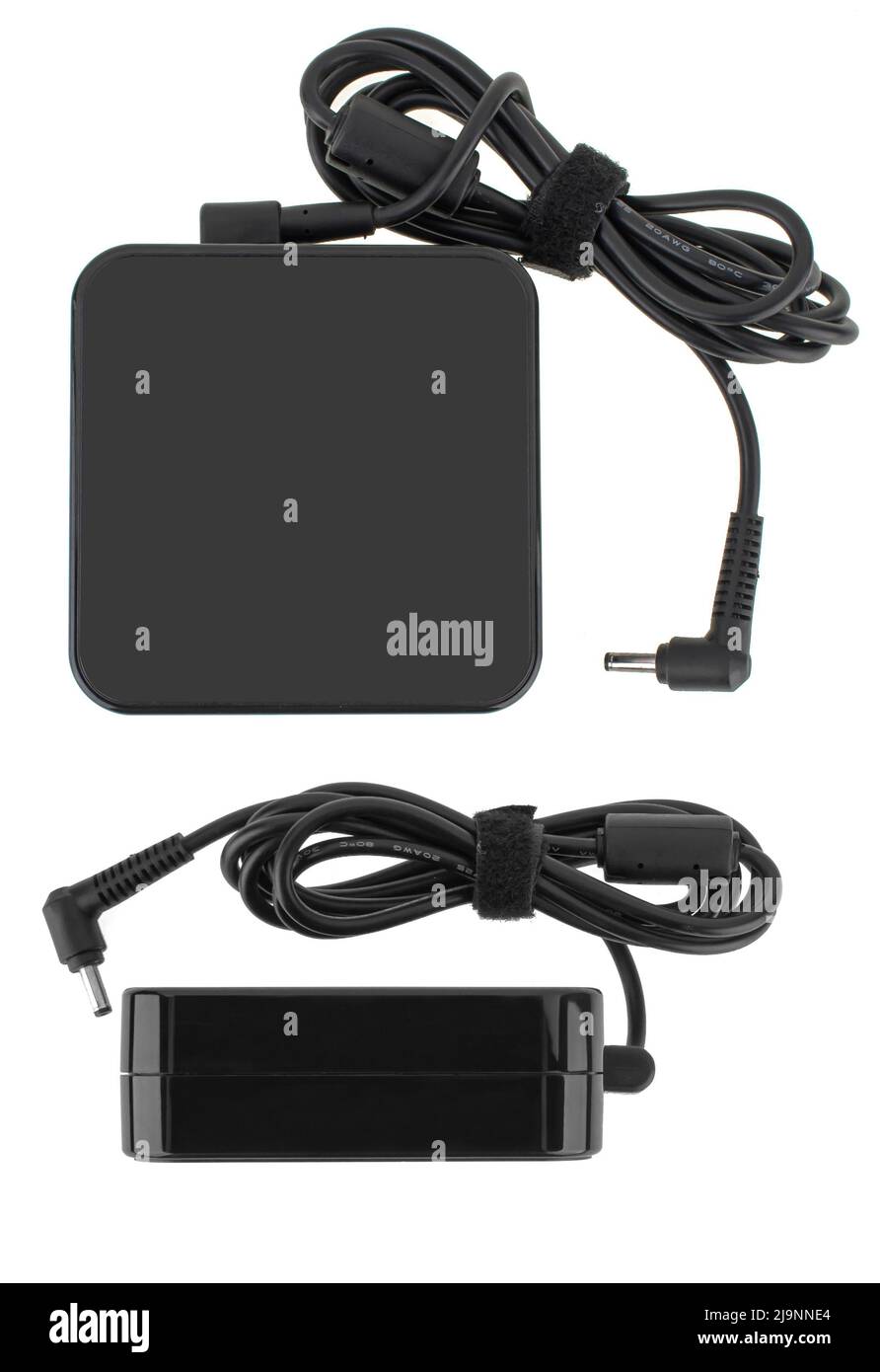 laptop power adapter, laptop spare part isolated on white background ...