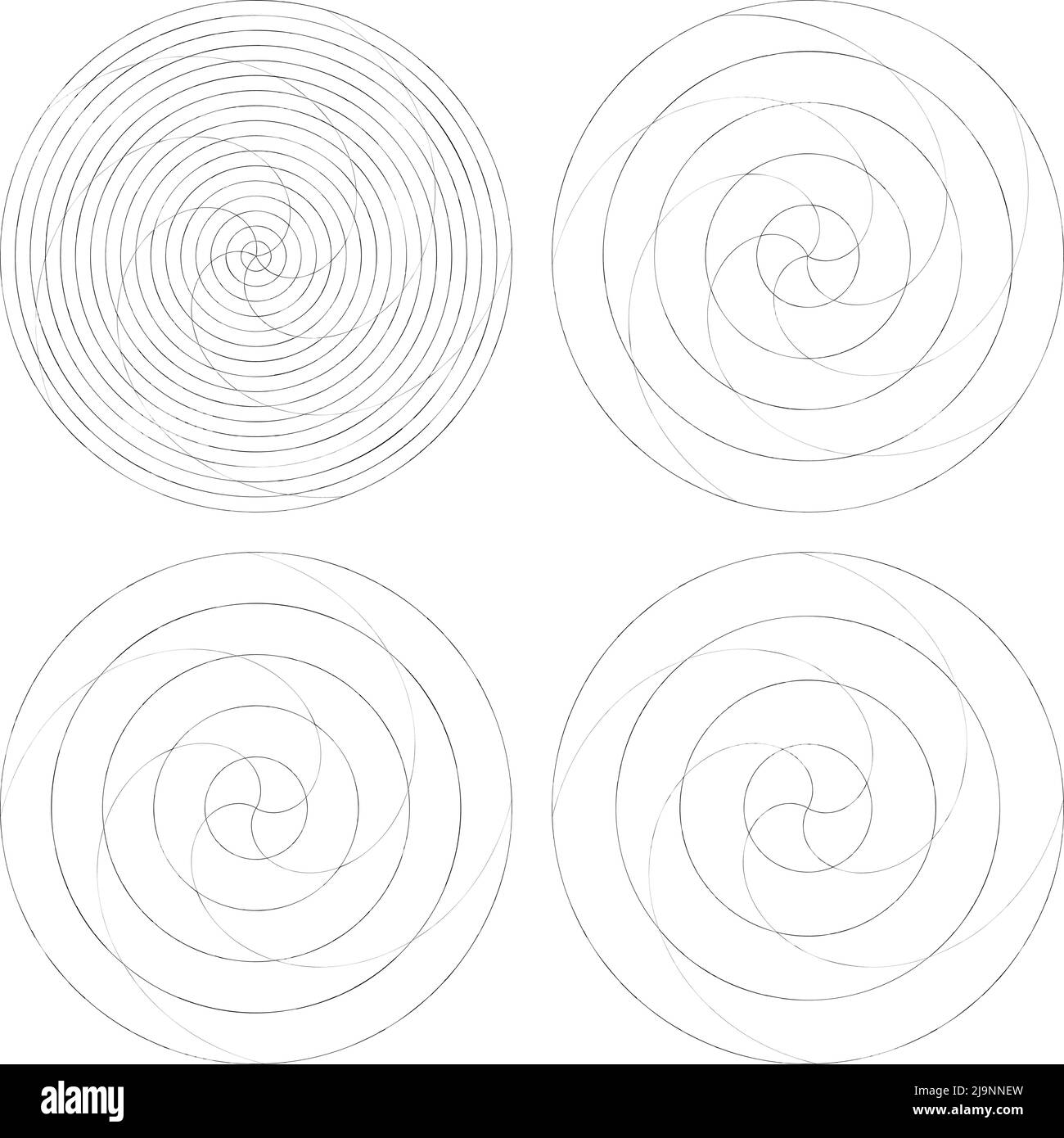Abstract spiral, swirl and twirl element. Volute, helix vector. Stock ...