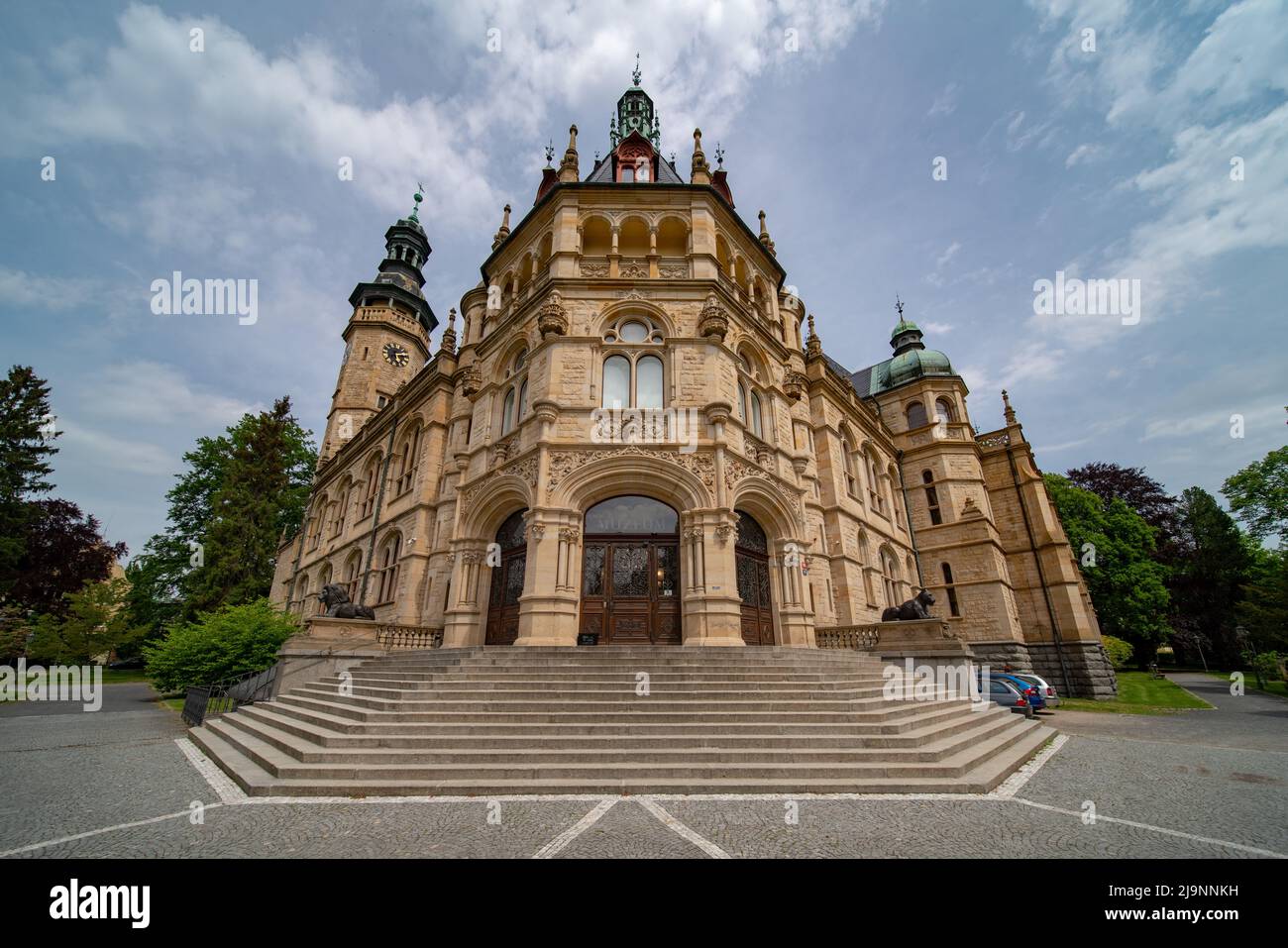 Front side of the North Bohemian Museum in Liberec (Reichenberg ...