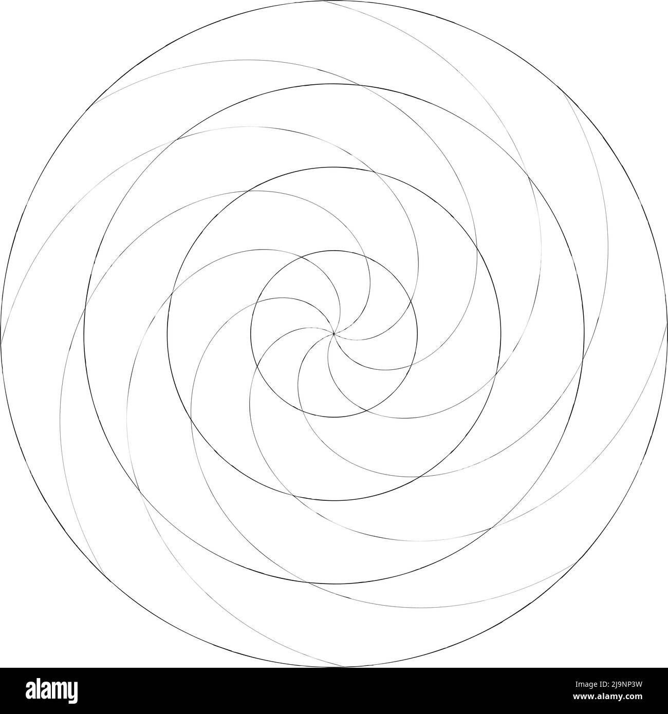 Abstract spiral, swirl and twirl element. Volute, helix vector. Stock ...