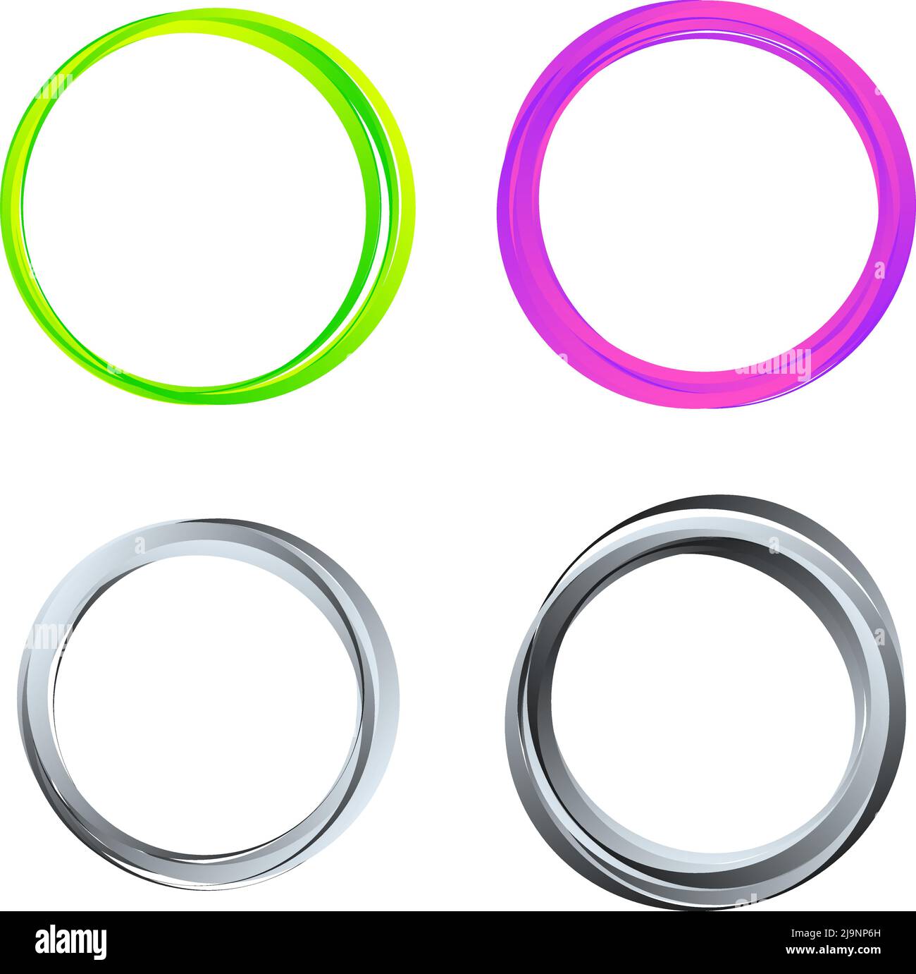 Random circles, rings circular element. Stock vector illustration, clip ...
