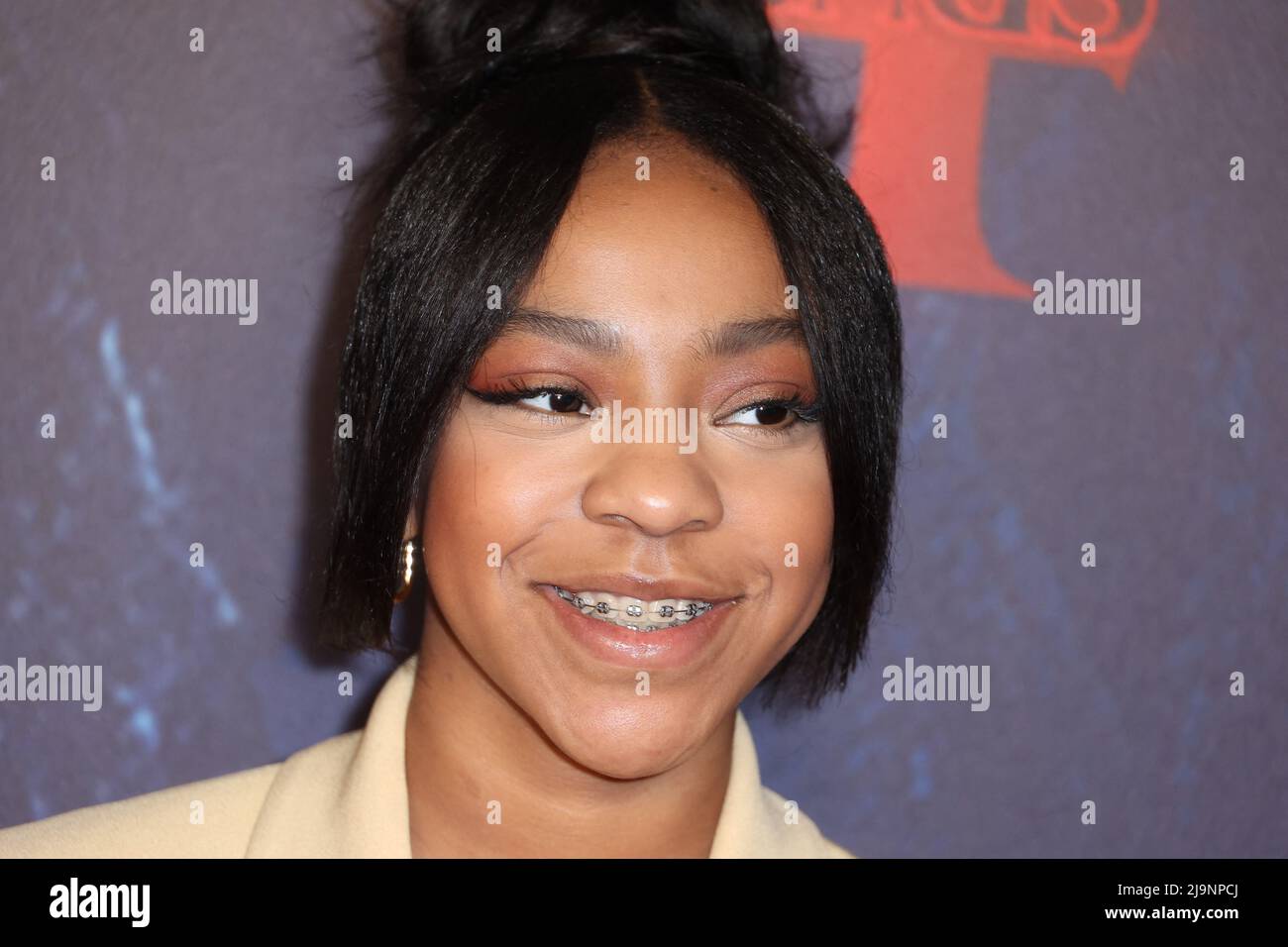 Priah Ferguson attending premiere of the 4th season of the Netflix ...