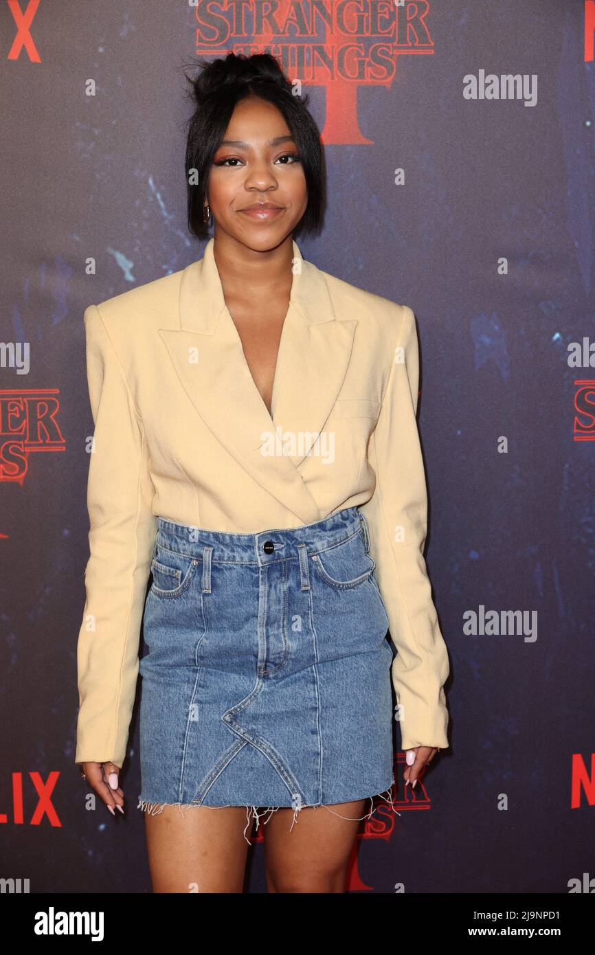 Priah Ferguson attending premiere of the 4th season of the Netflix ...