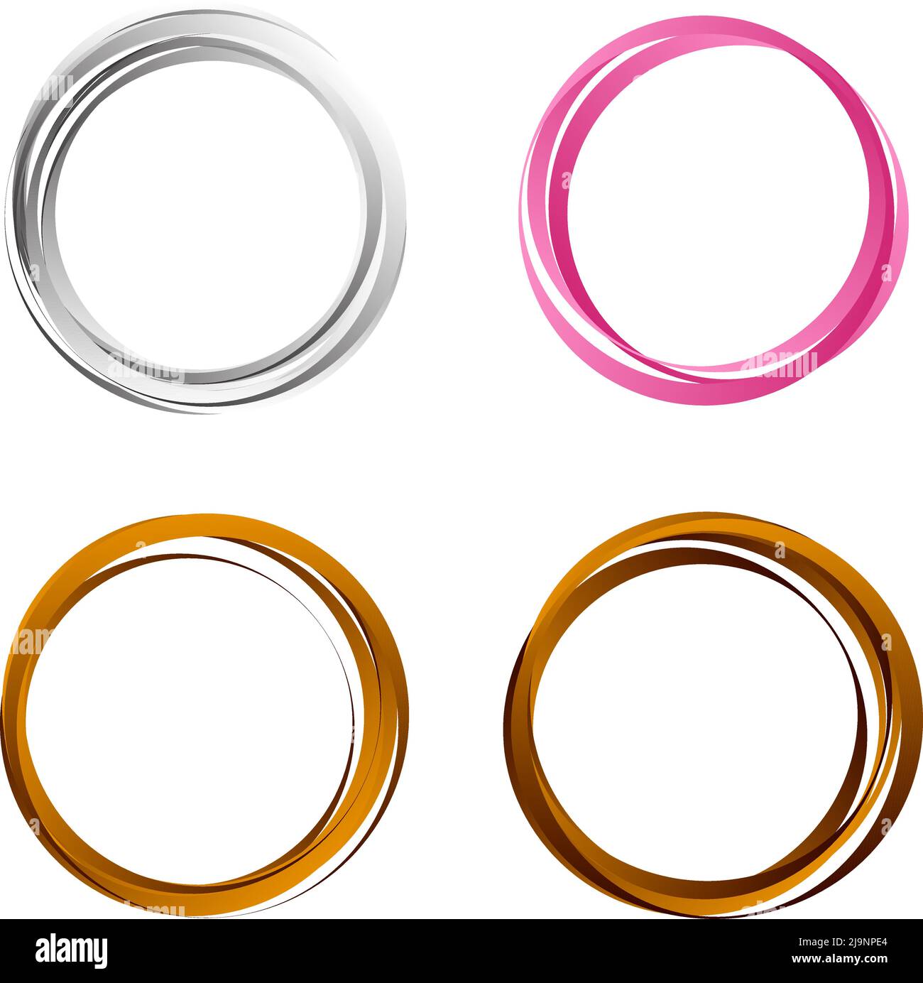 Random circles, rings circular element. Stock vector illustration, clip ...