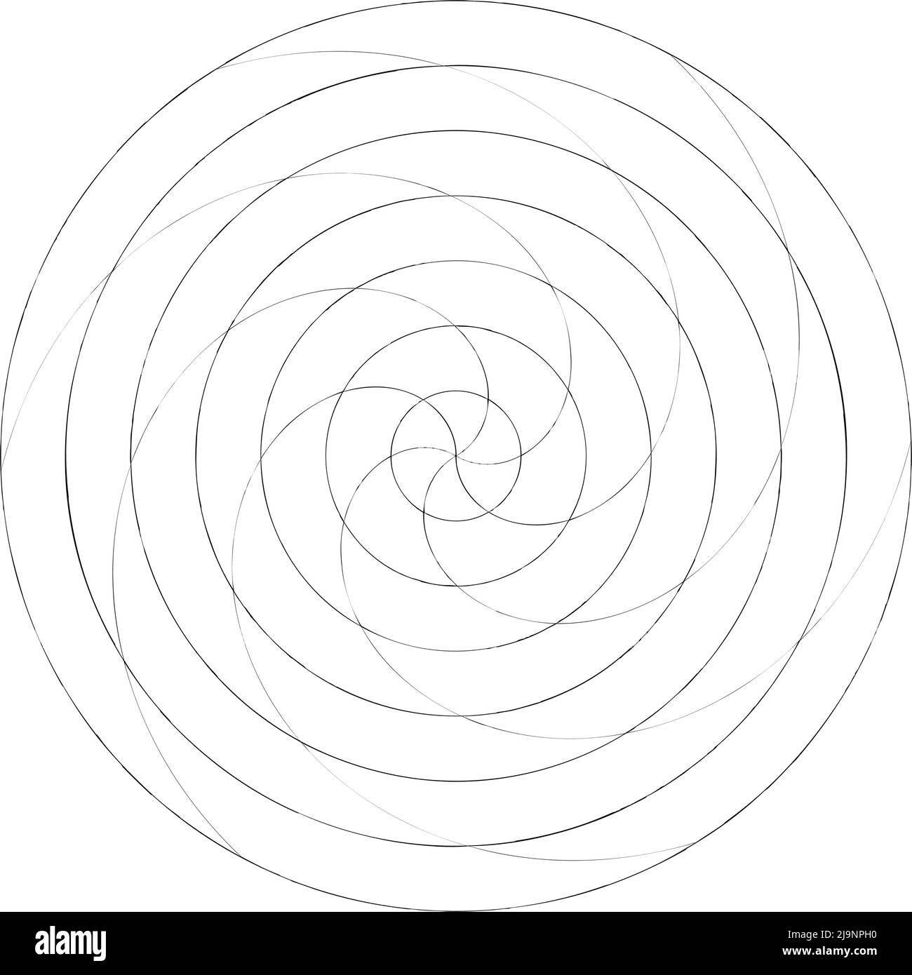 Abstract spiral, swirl and twirl element. Volute, helix vector. Stock ...