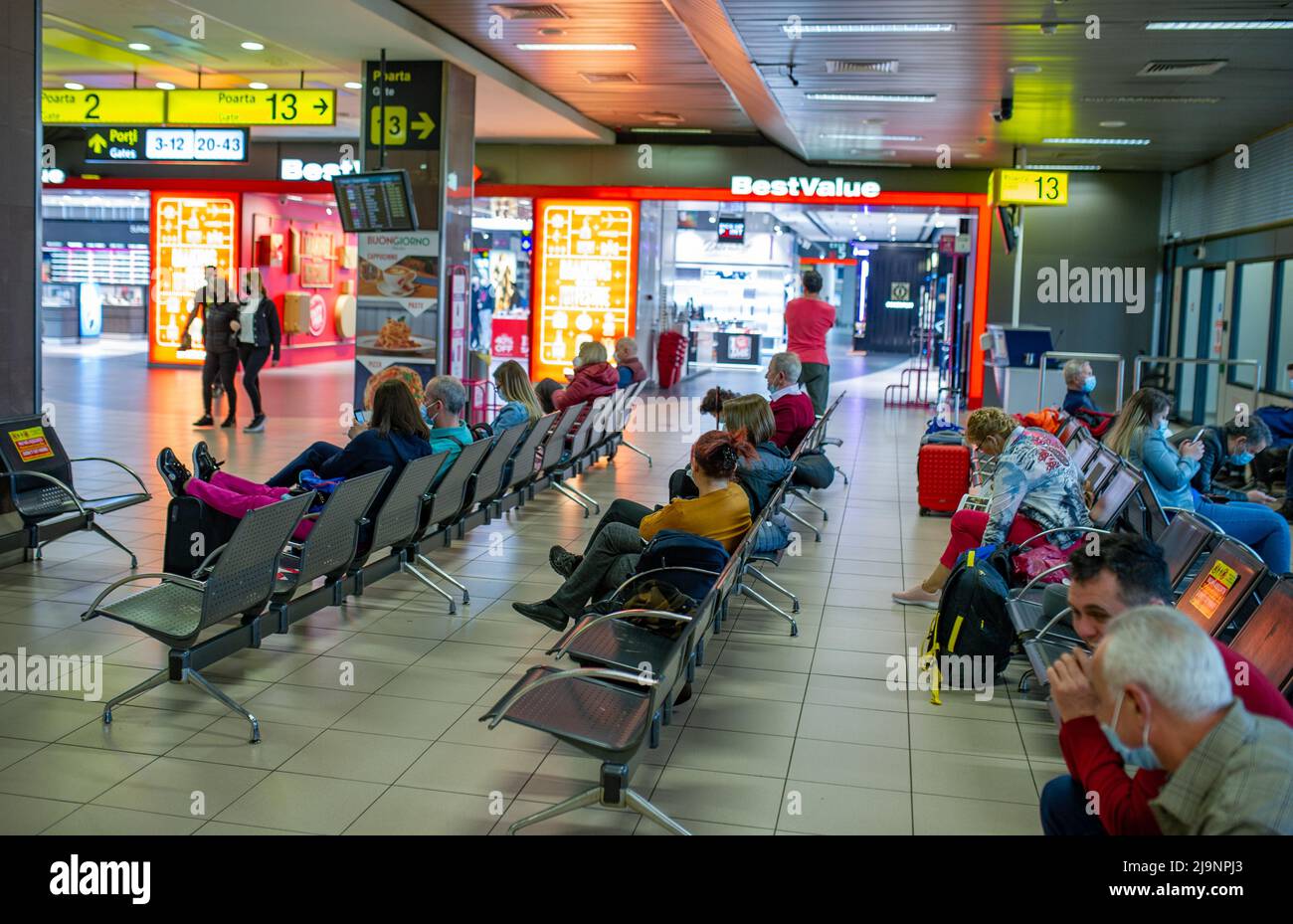 20 April 2022 Passengers passing through Henry Coanda airport in ...