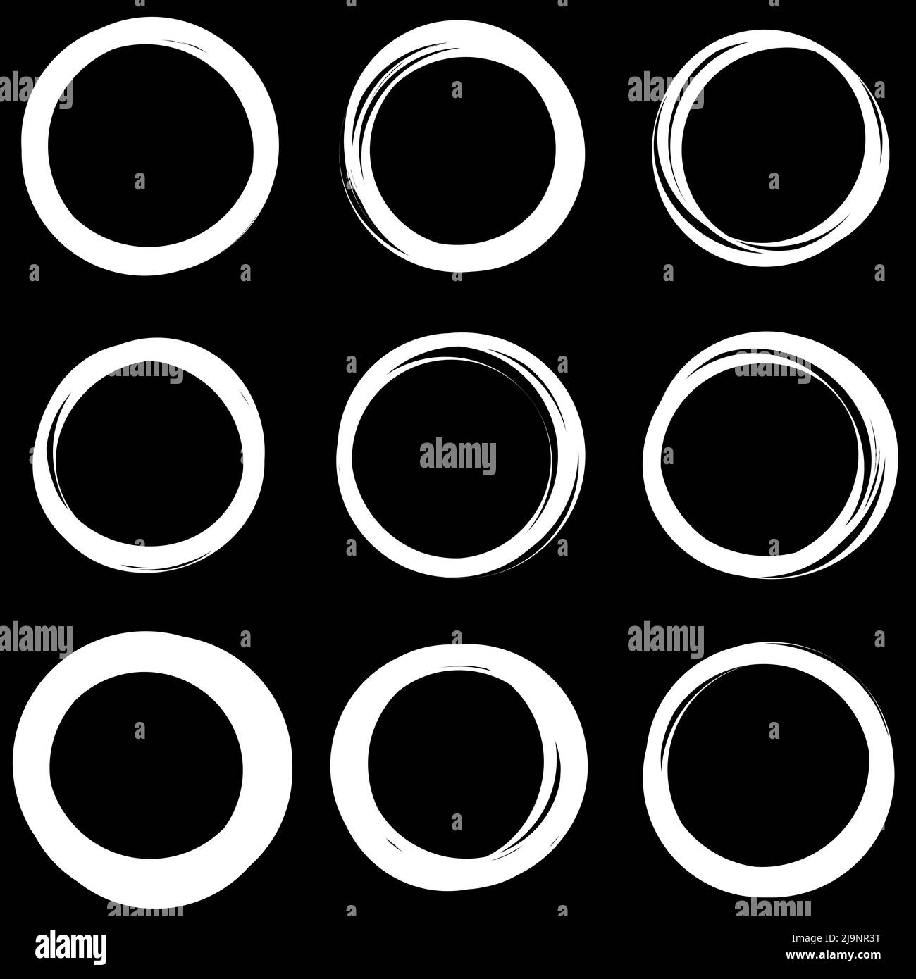 Random circles, rings circular element. Stock vector illustration, clip ...
